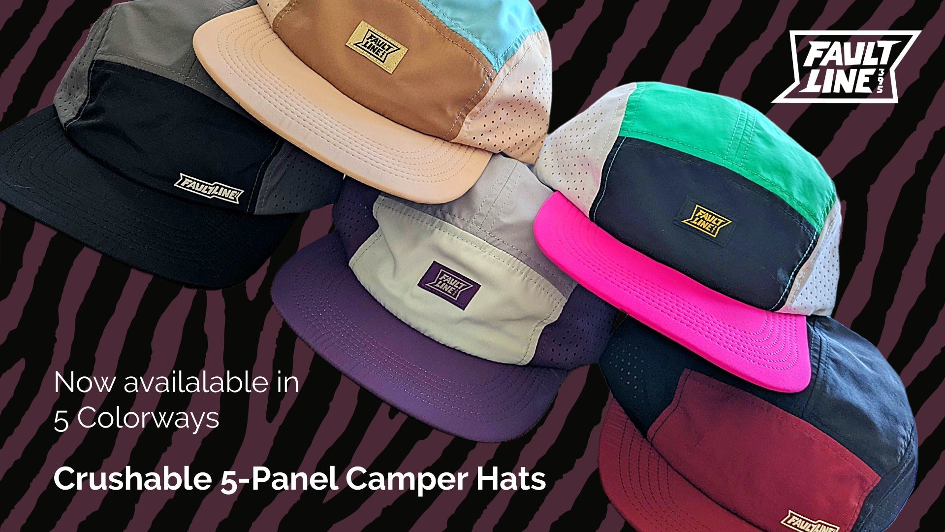 New Colorways in our 5-Panel Camper Hats